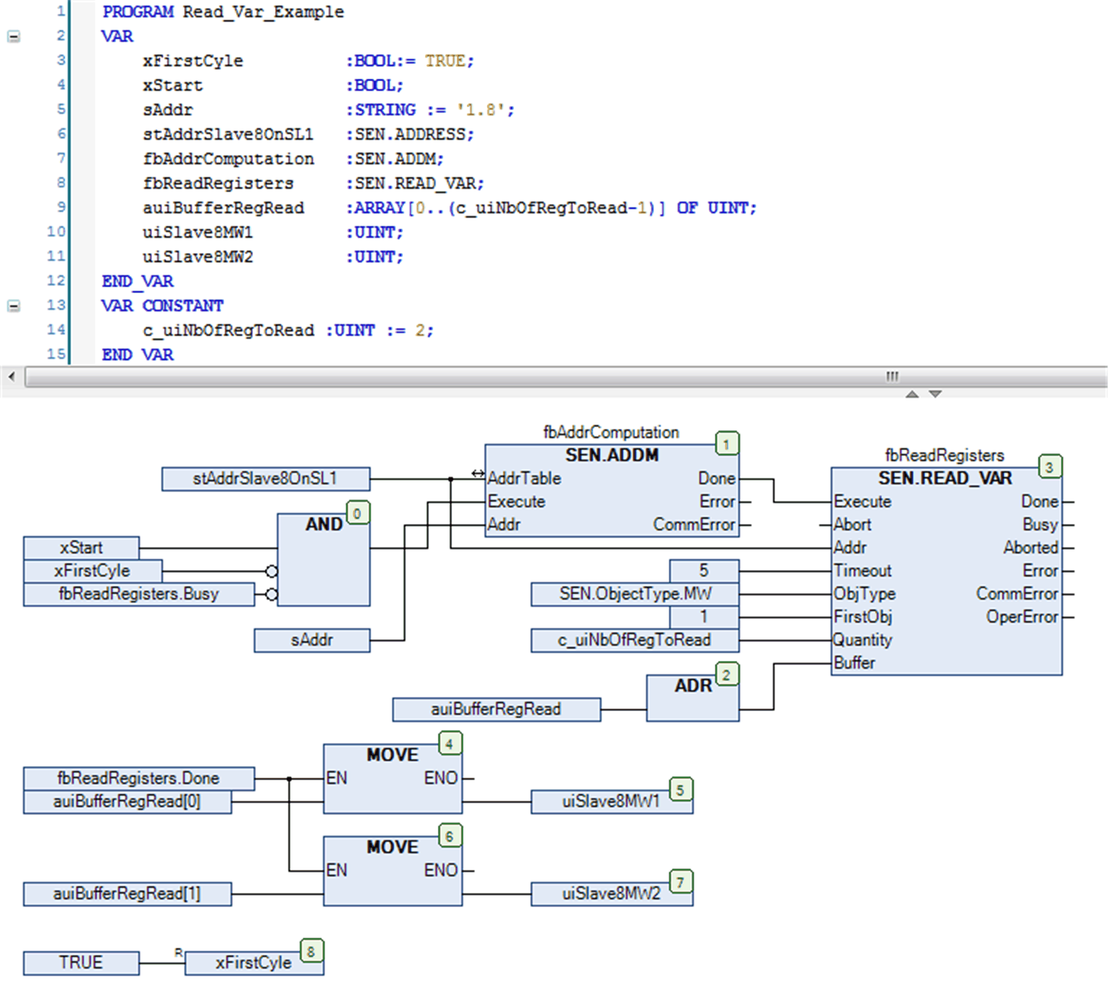 READ_VAR: Read Data from a Modbus Device
